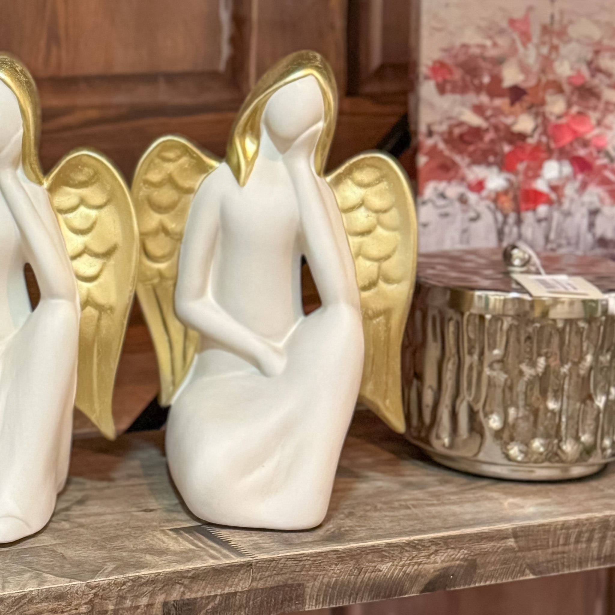 Angelito antique dorado 17x17x28cm – Petra Decora