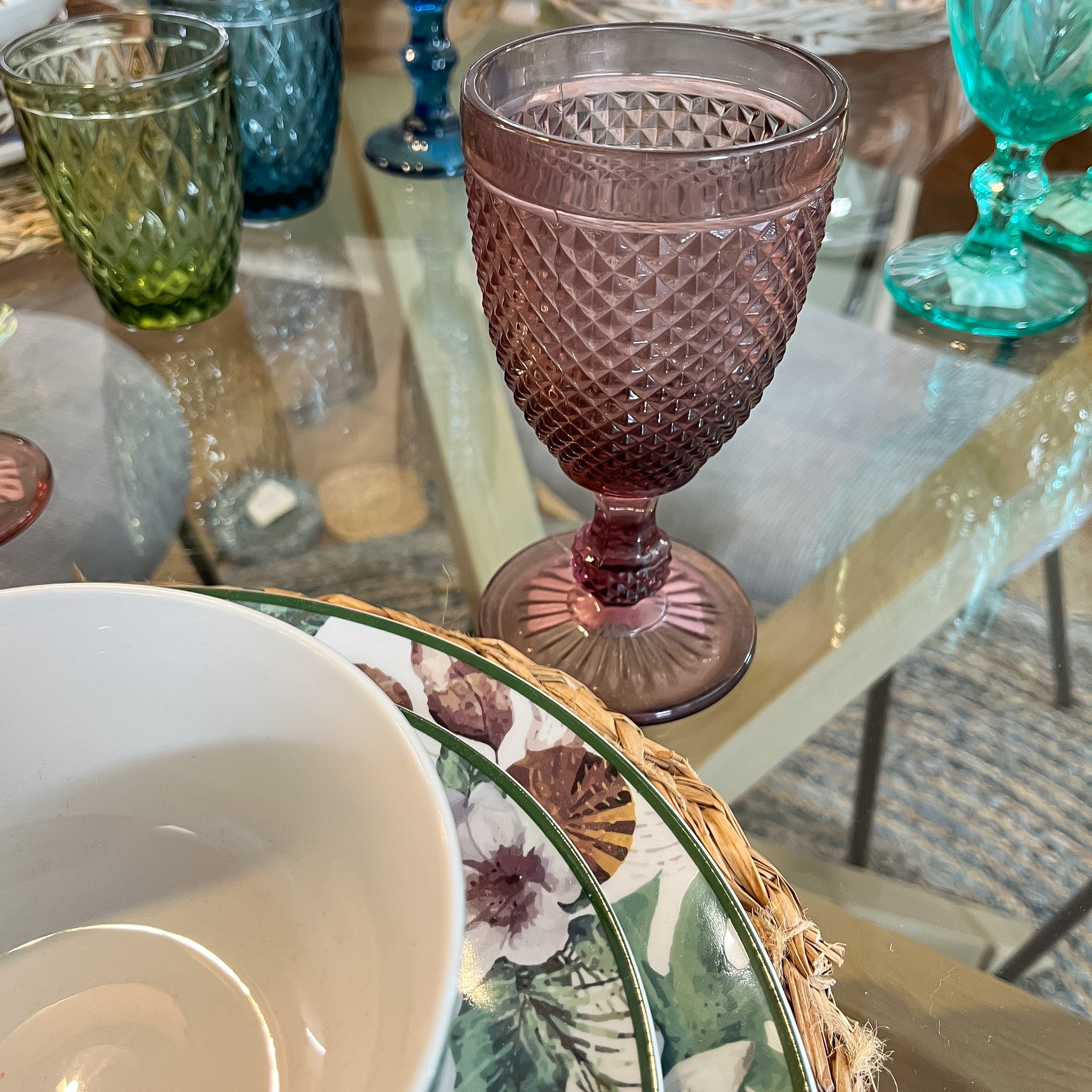 Juego de 6 copas rosa grabado 240 ml – Petra Decora