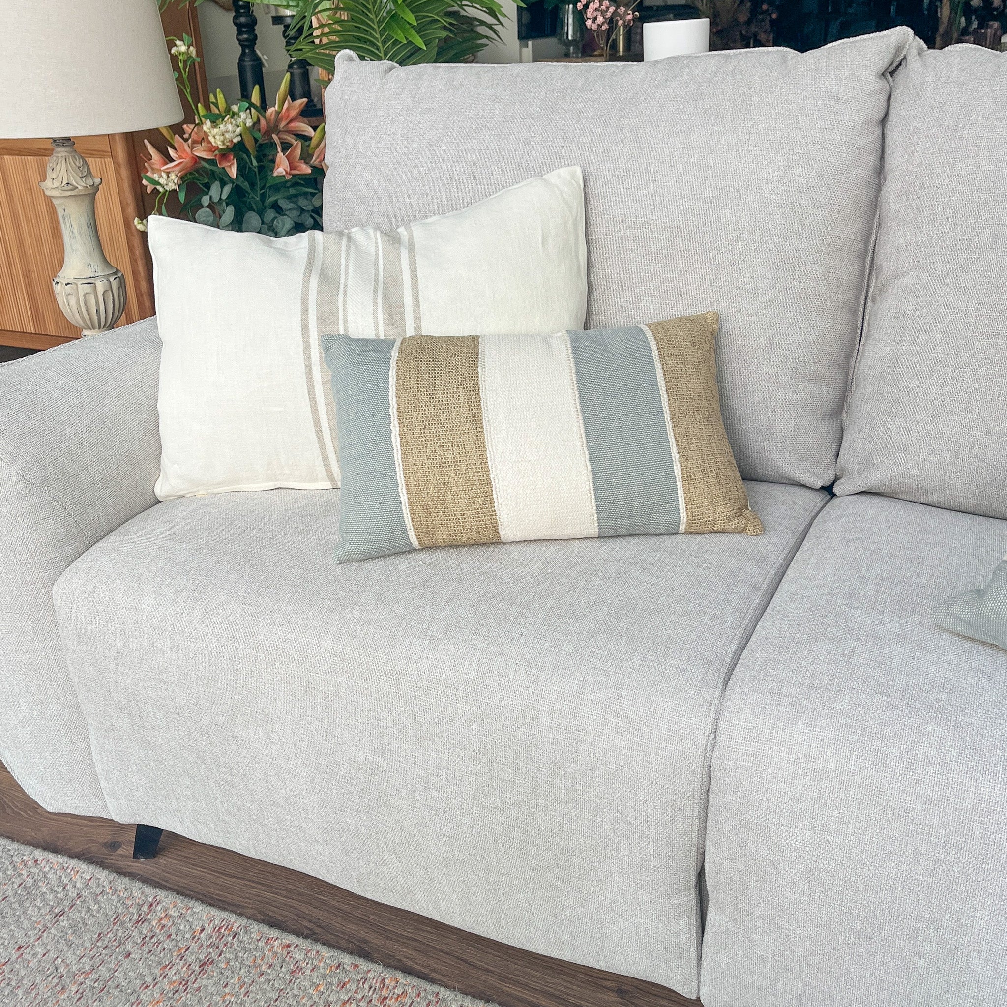 Cojín lino rayas Velvet 50x30 – Petra Decora